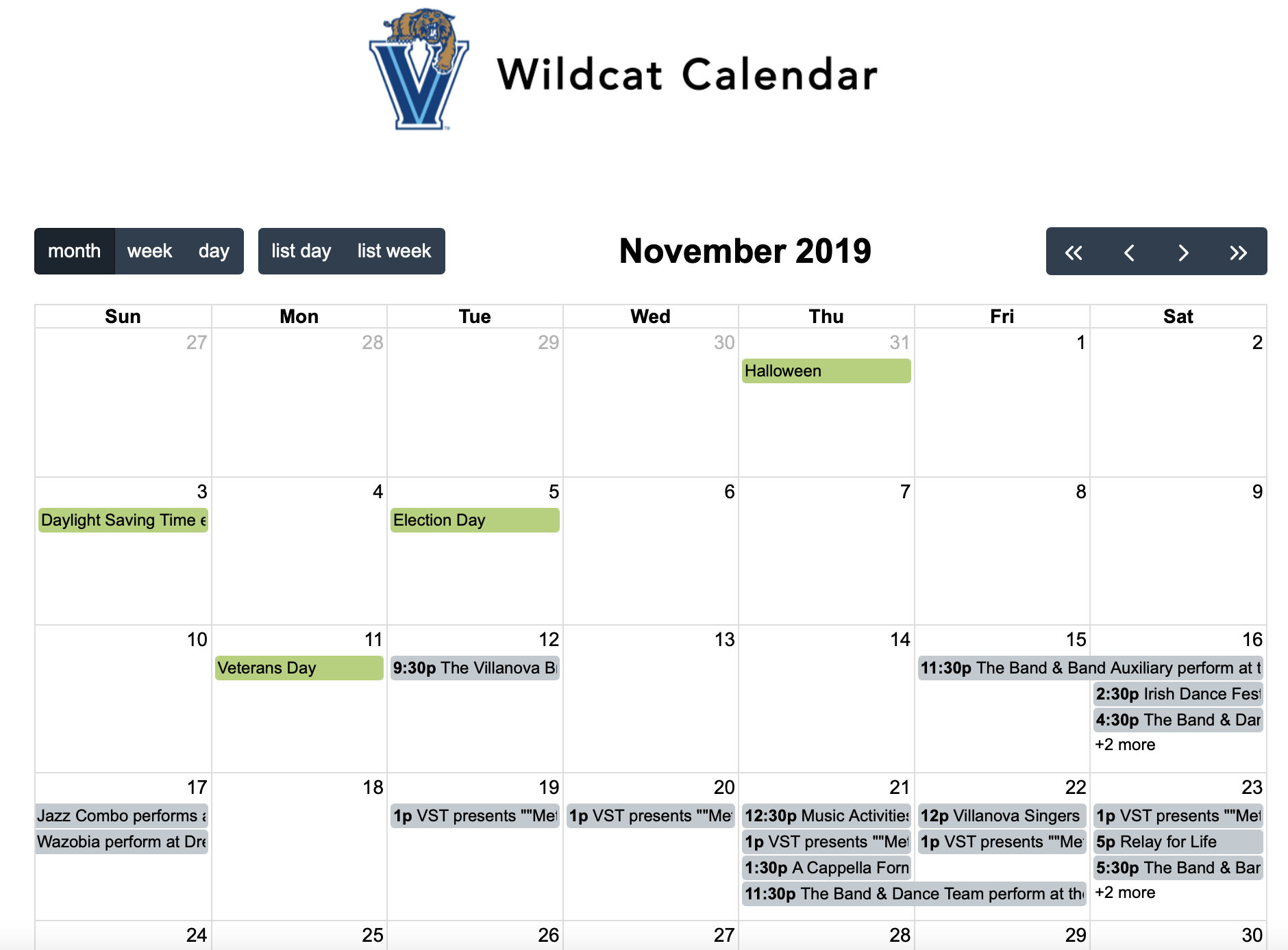 GitHub - csc4790-fall2019/Wildcat-Calendar: Created a calendar webpage ...