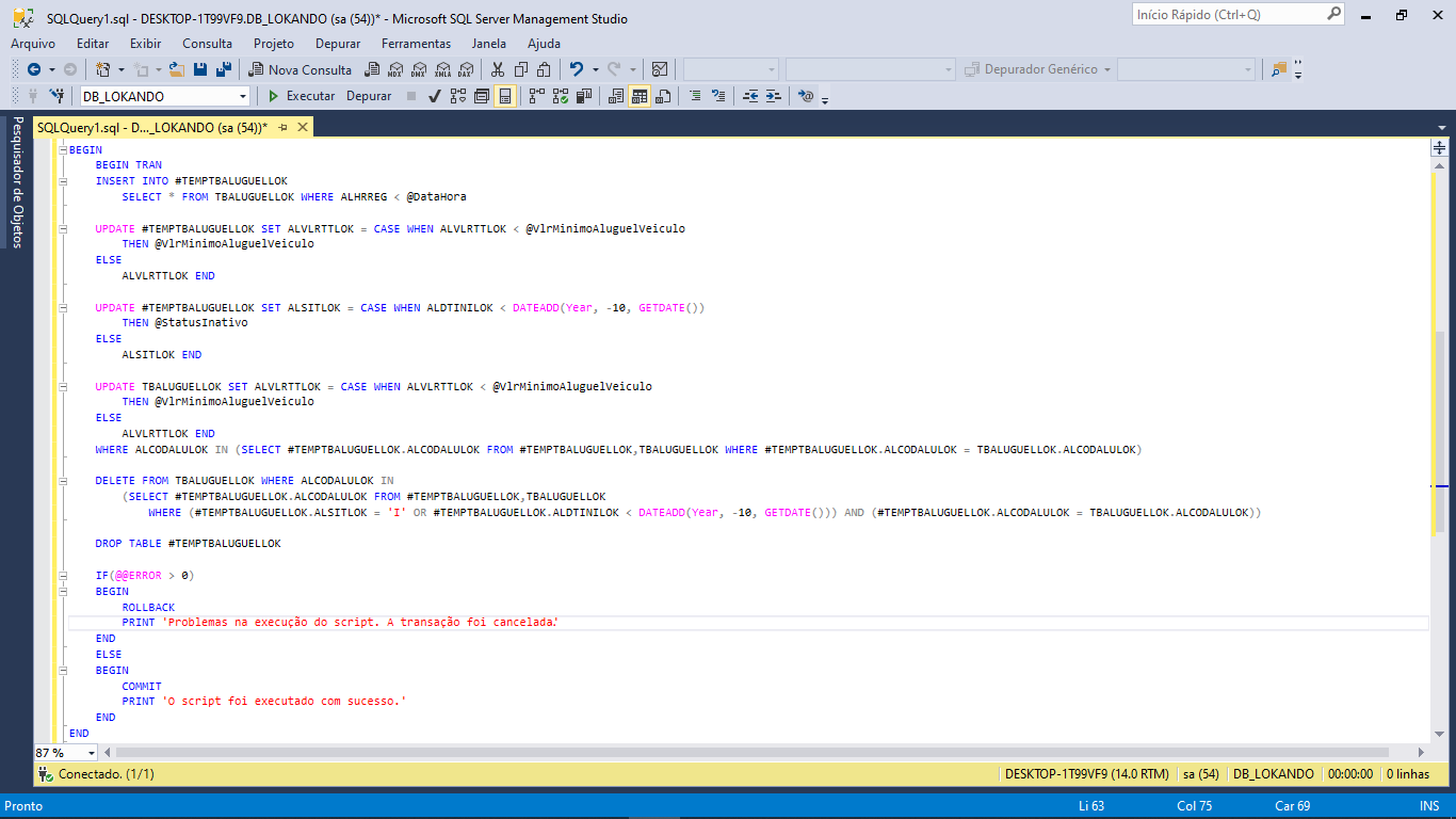 Github Jacqueslassaulokandorepositoriosql Criação De Tables Procedures Views Triggers E 