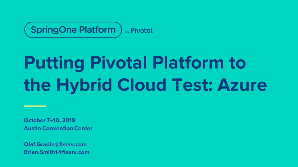 GitHub - 2mOlaf/az-pcfdemo: SpringOne 2019 - "Putting Pivotal Platform ...