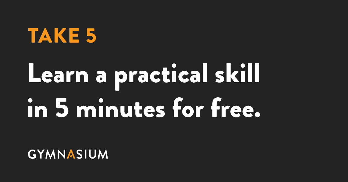 GitHub - gymnasium/take5: Resources for Gymnasium Take 5 tutorials