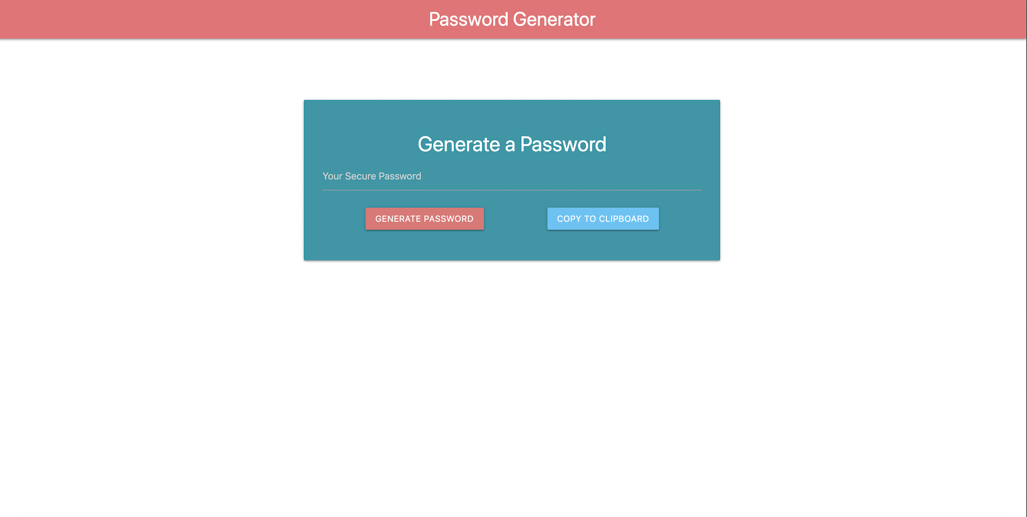 GitHub - pablomotta/password-generator: Password Generator