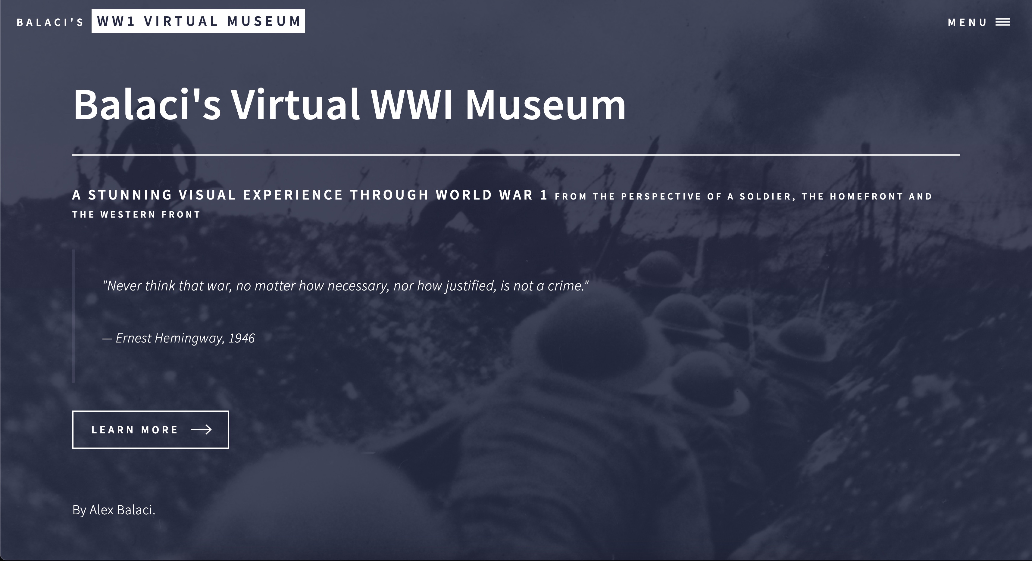 GitHub - gbalaci/WWI-Virtual-Museum