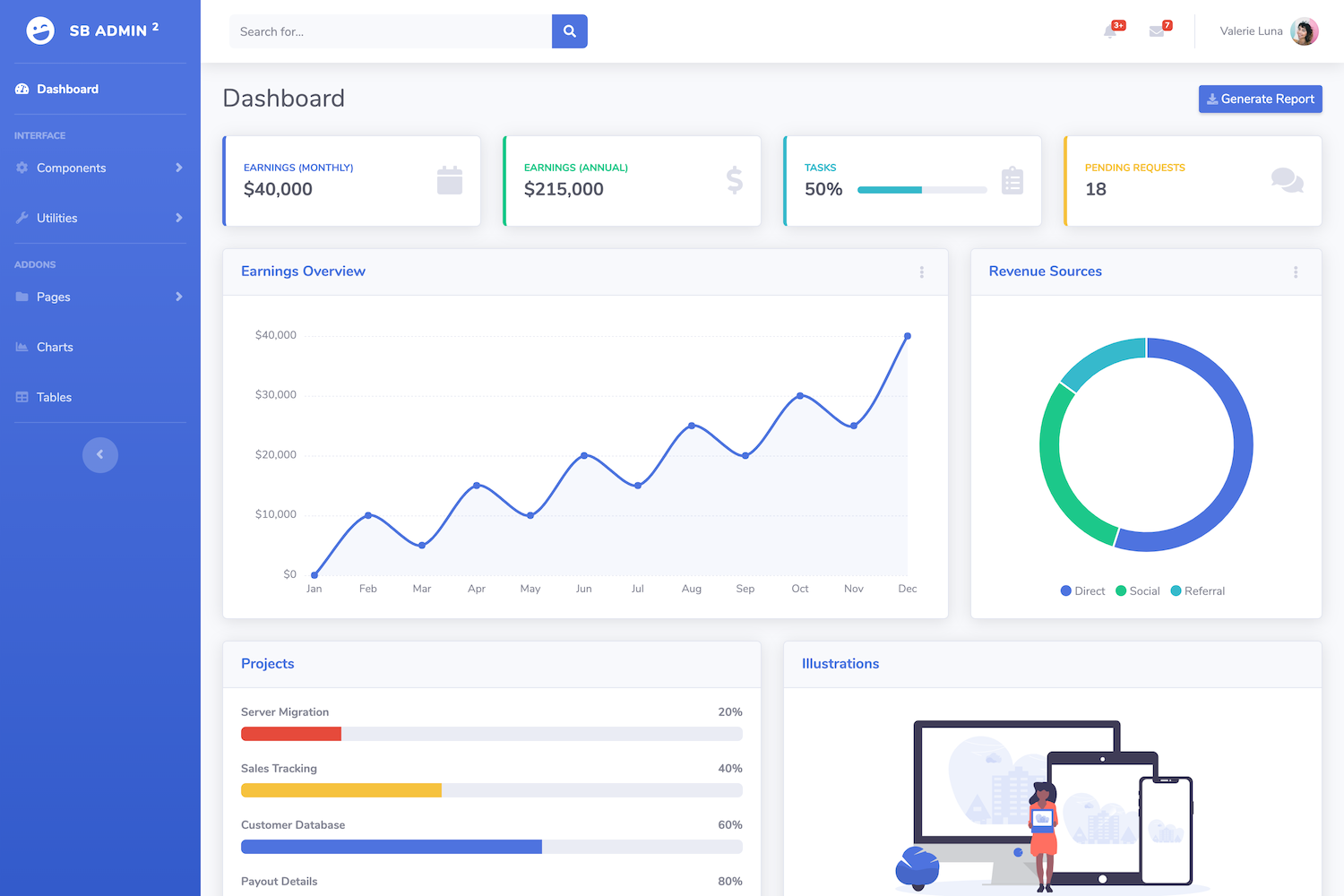 GitHub Sahapranta laravel bootstrap sb admin2 Laravel 6 Bootstrap SB 