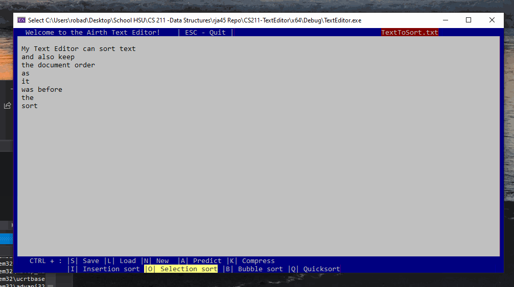 GitHub - Robert-Airth/CS211-TextEditor