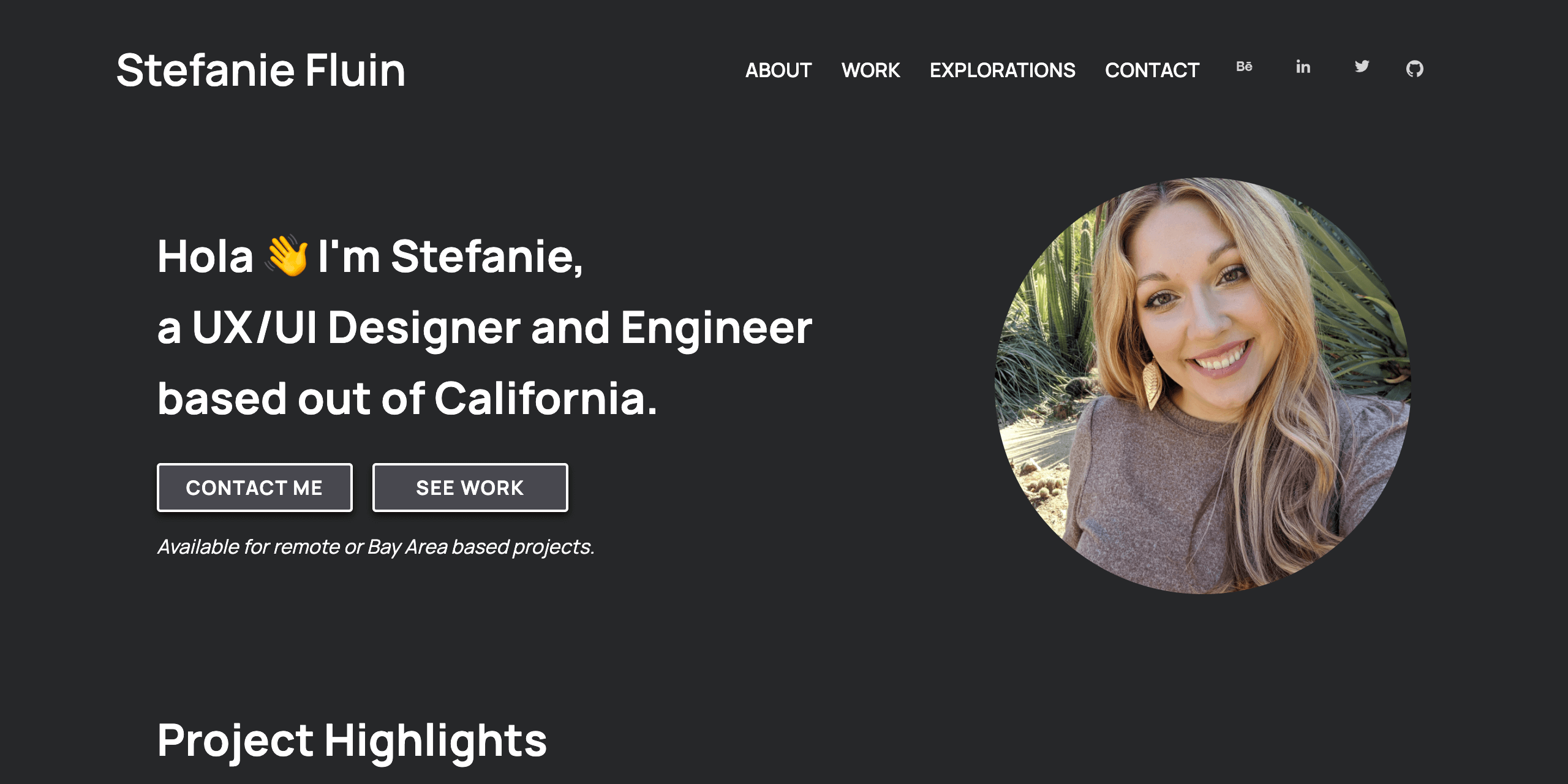 GitHub - sjtrimble/stefaniefluin-portfolio: Stefanie Fluin Portfolio