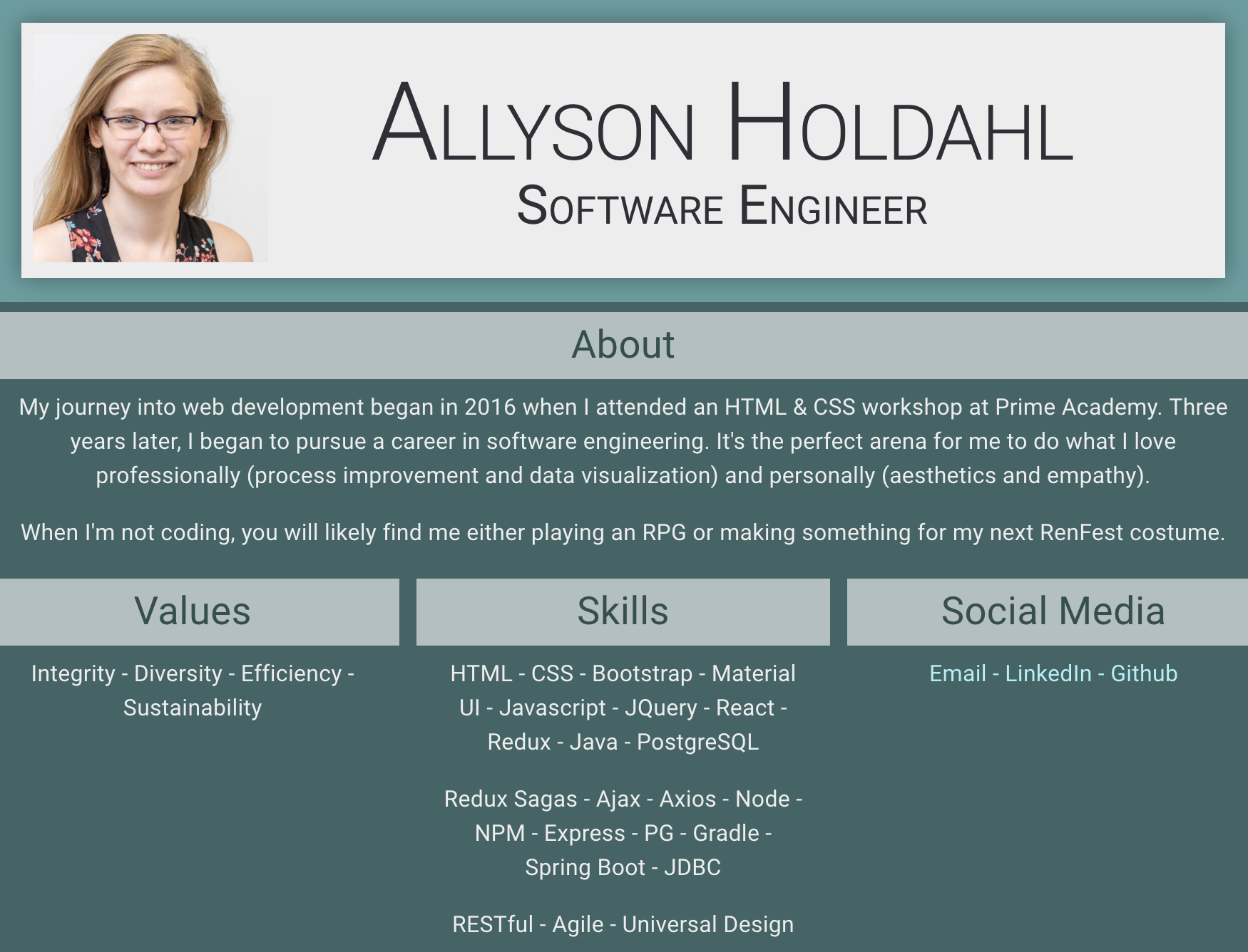 GitHub - aholdahl/personal-site: This app is designed to showcase what ...