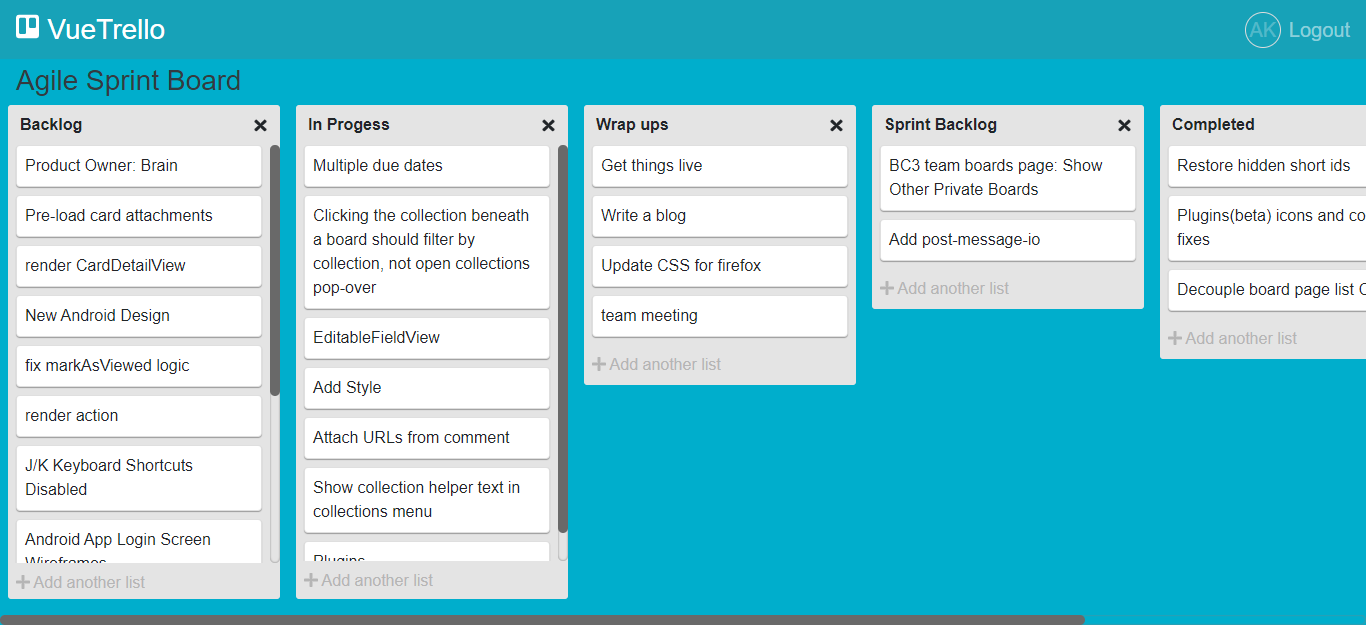 GitHub - Akash187/VueTrello: A trello clone using Vue.js as Frontend Framework and Firebase as a ...