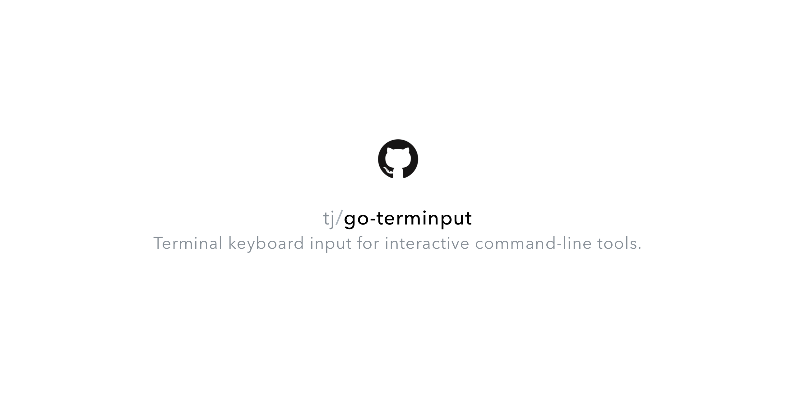 GitHub - tj/go-terminput: Package terminput provides terminal keyboard ...
