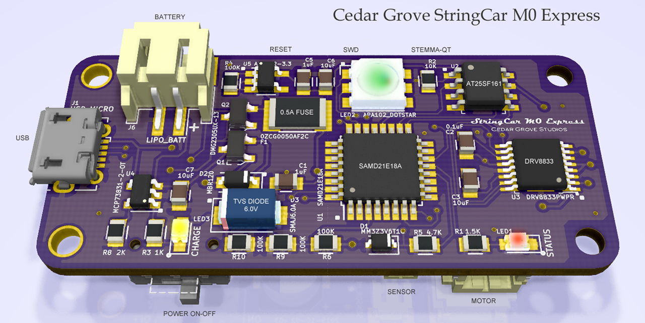 GitHub - CedarGroveStudios/StringCar_M0_Express: A CircuitPython ...