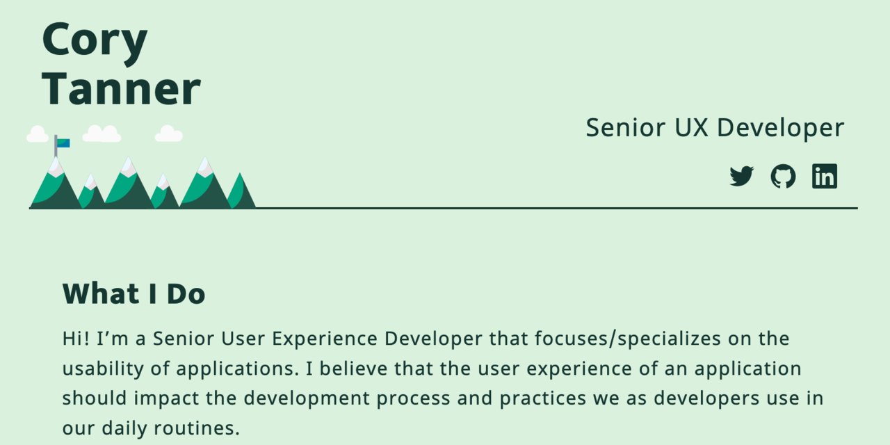 GitHub - cory-tanner/bio: Personal Website