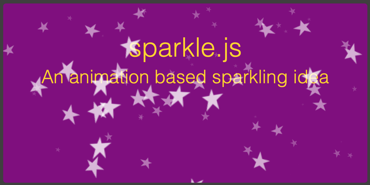 GitHub - efkah/sparkle.js: An animation based sparkling idea