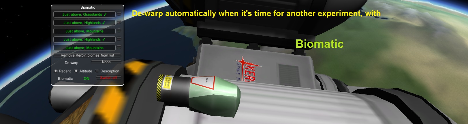 GitHub - zer0Kerbal/Biomatic: An utility to allow easier science gathering in orbit, by ...