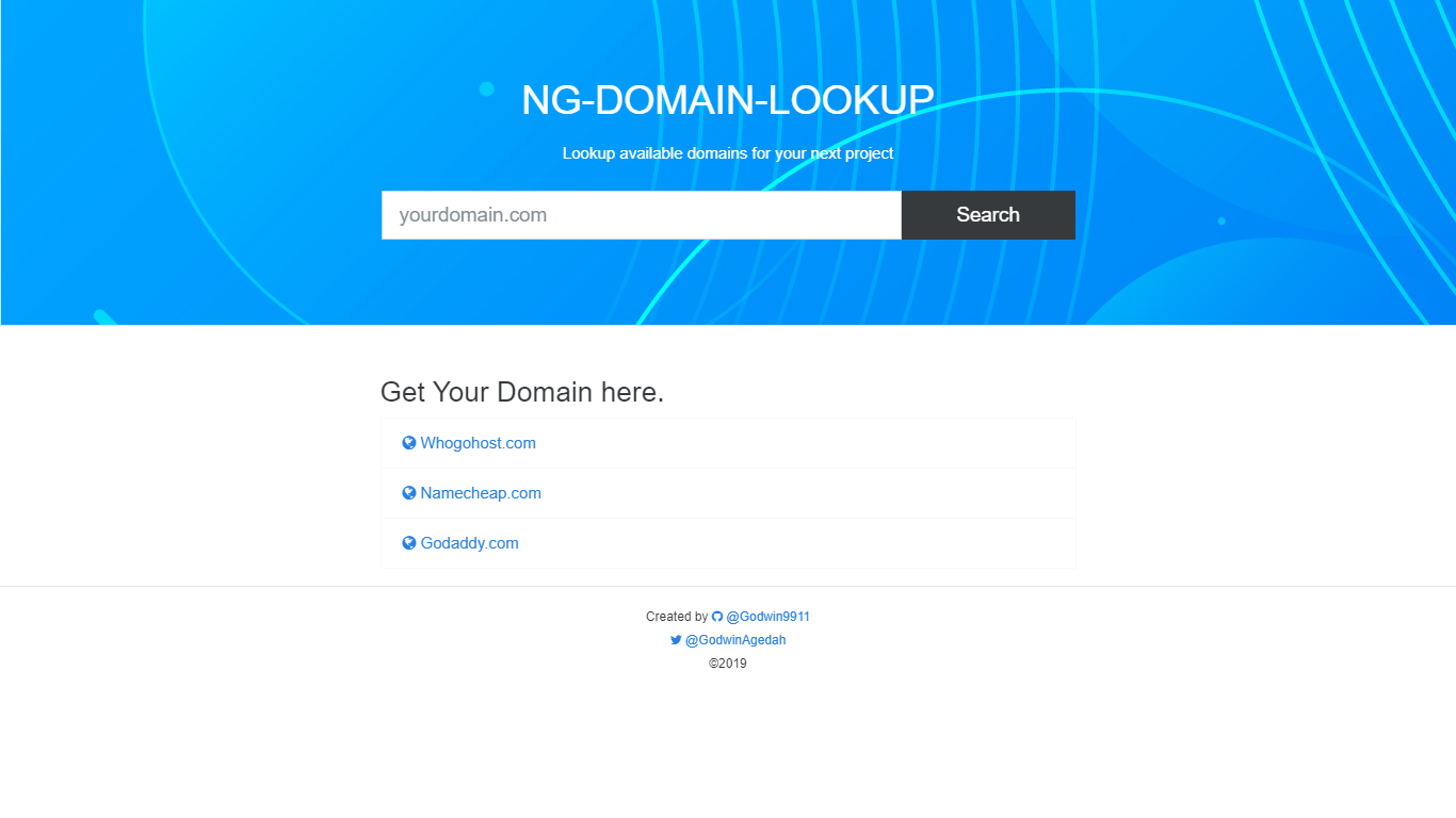 GitHub - Godwin9911/ng-domain-lookup: Lookup available domains for your next project on the internet
