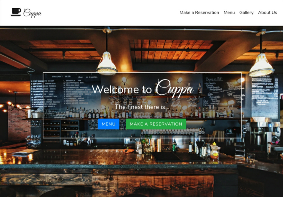 GitHub - ExpressHermes/Cuppa-Restaurant-Template: A responsive website ...