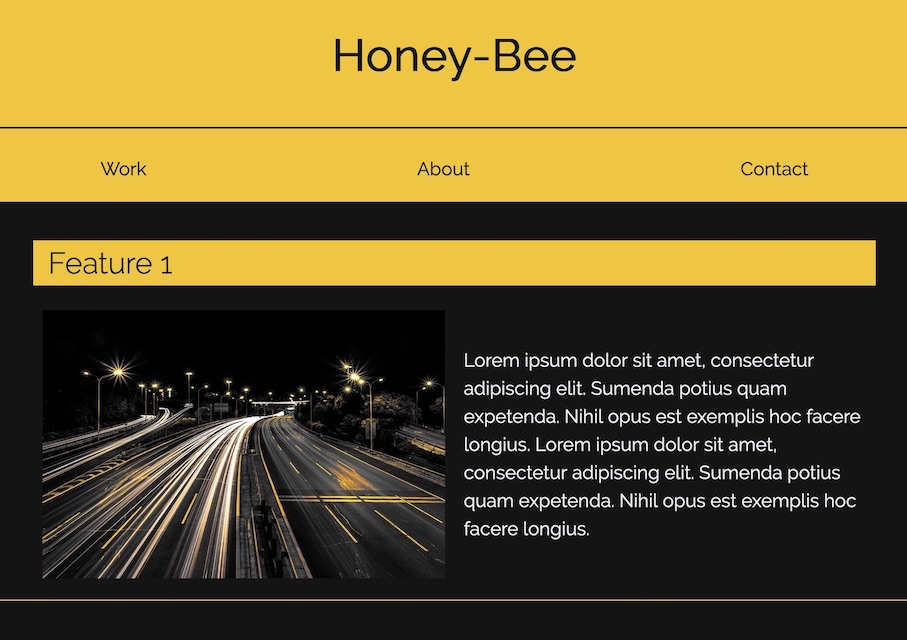 GitHub - brodiebarton/honeybee-site-template: Black and yellow themed HTML5 / CSS responsive ...