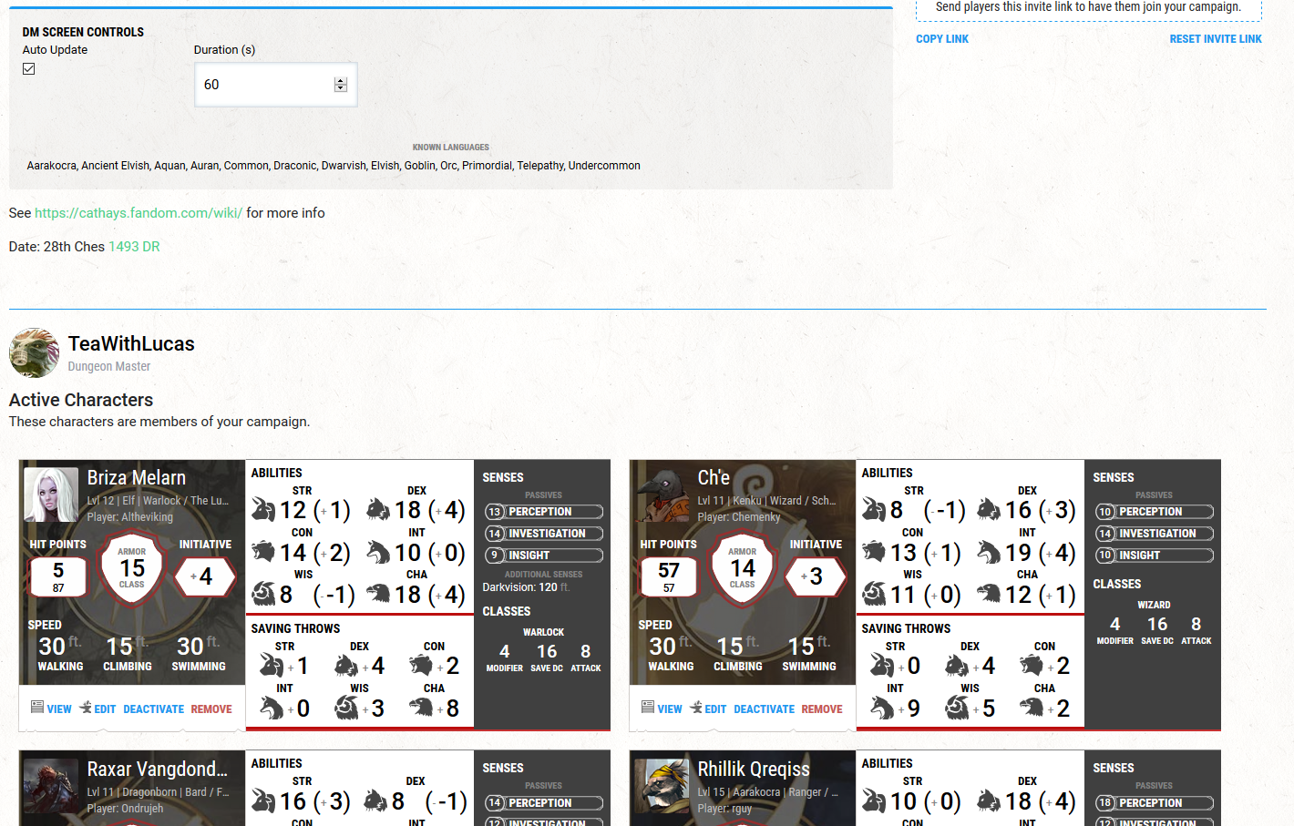 GitHub - TeaWithLucas/DNDBeyond-DM-Screen: The script aims to provide a simple DM screen by ...