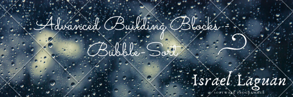 Github Root Code Software Advanced Building Blocks Bubble Sort Implementation Of The Bubble