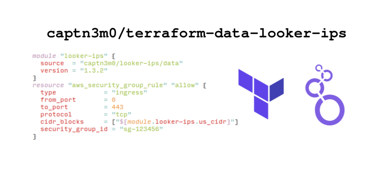 GitHub - captn3m0/terraform-data-looker-ips: Terraform data lookup for Looker IP Ranges