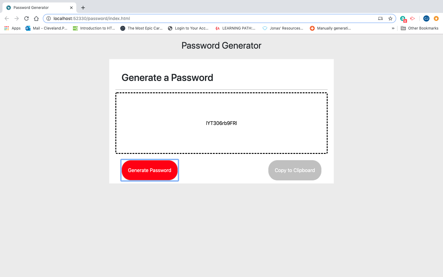 GitHub - Clevelandjr/password: Password Generator