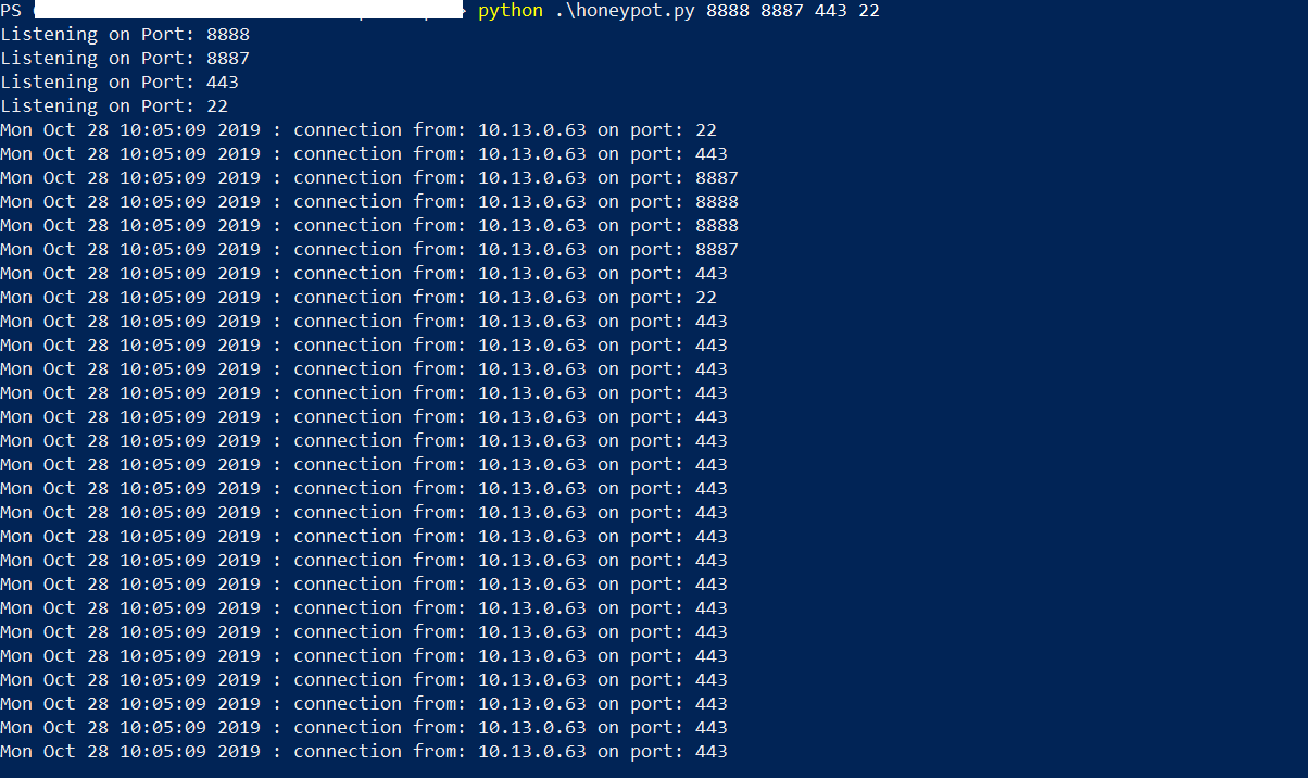 GitHub - auraria/honeypot: This is a very simple multiport honeypot ...