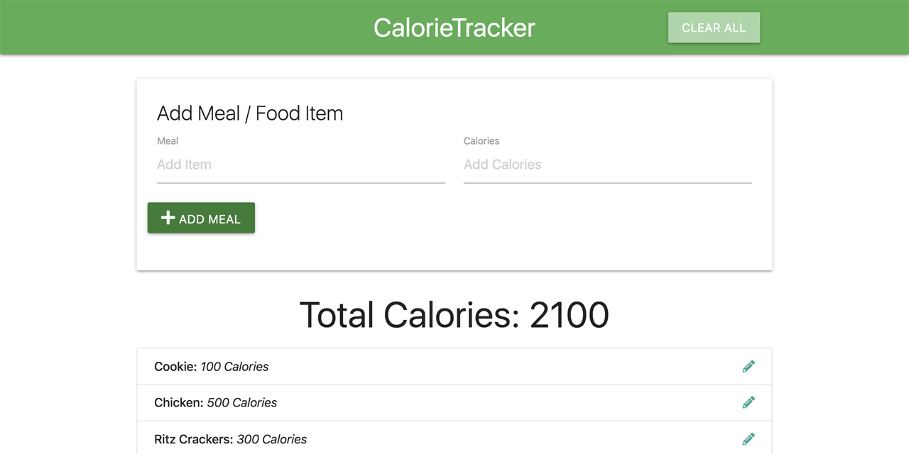 GitHub - KalebDykema/CalorieTracker: Web-app to track calorie counts of ...