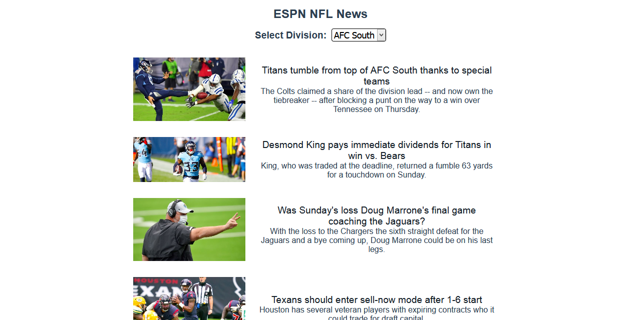 GitHub - dan-mba/vue-rss-espn: Vue sample project to display an ESPN RSS feed as HTML