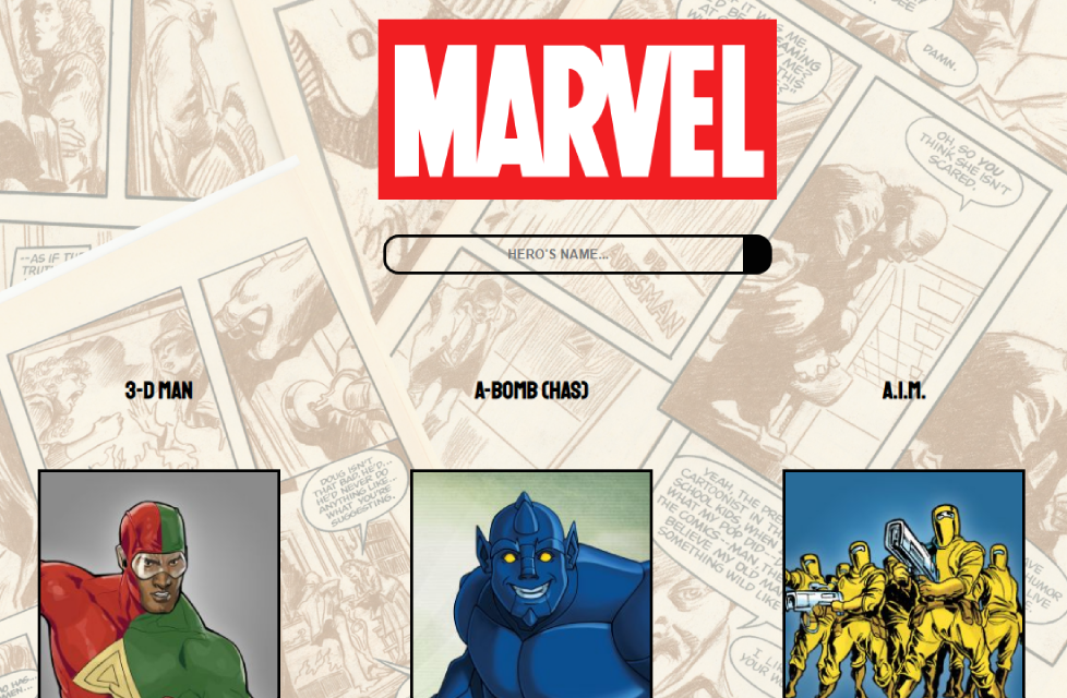 GitHub - aline-borges/marvel-api: An application that uses API to ...