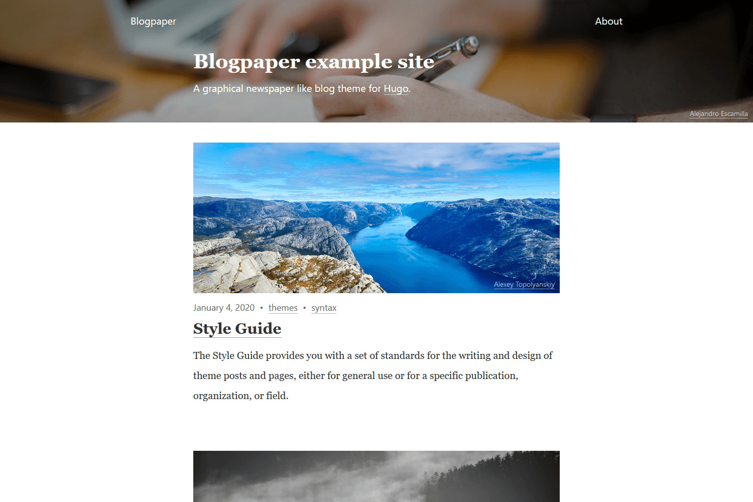 GitHub - NormandErwan/Blogpaper: A graphical newspaper like blog theme ...