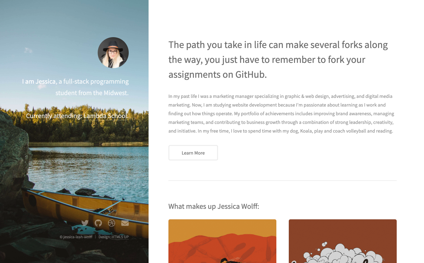 Github Jleahwolff Jleahwolff Github Io A Project To Get You Up And