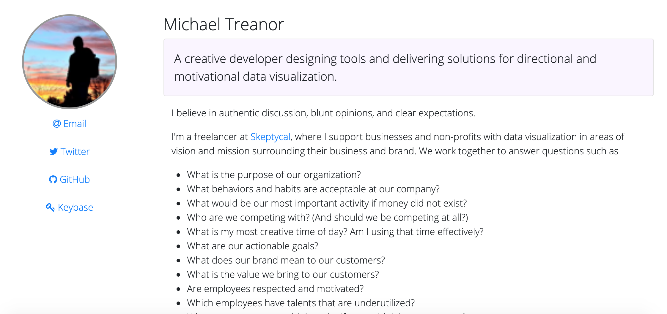 Github Skeptycal Clojure Site Unicorn About Me