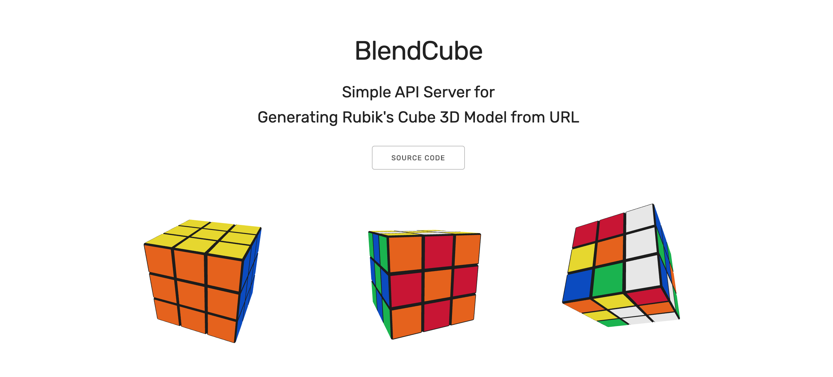 GitHub - biohuns/blendcube: Rubik's Cube 3D Model Server