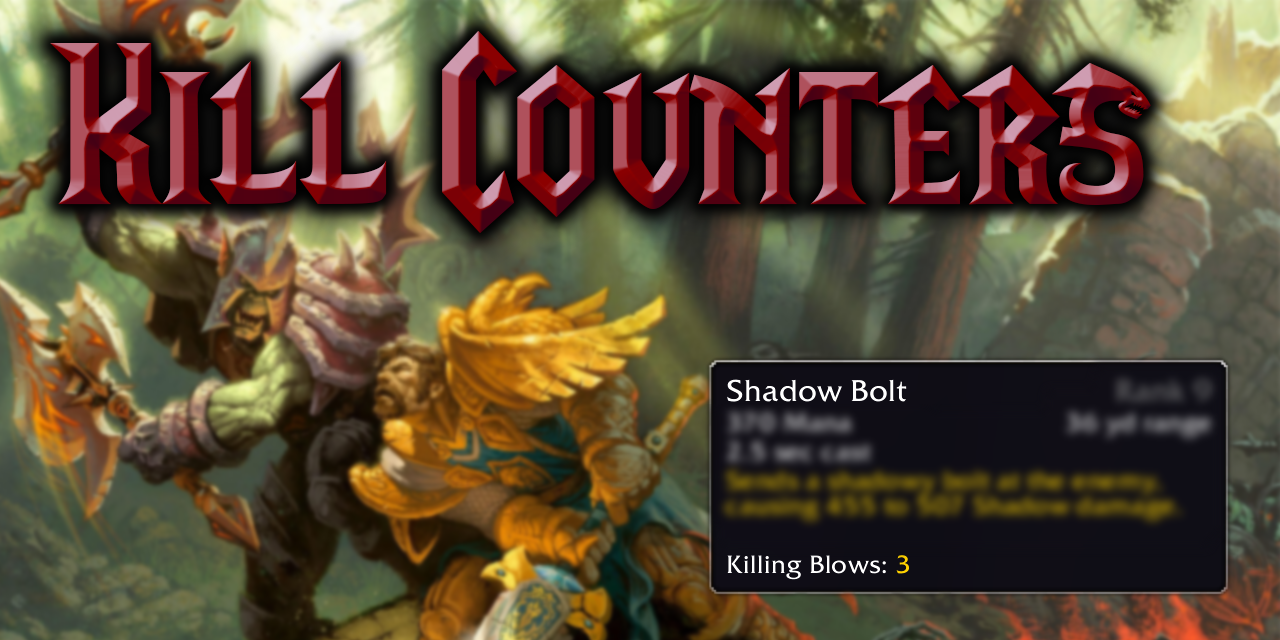 GitHub - Blueteak/KillCounters: WoW Addon for tracking killing blows ...