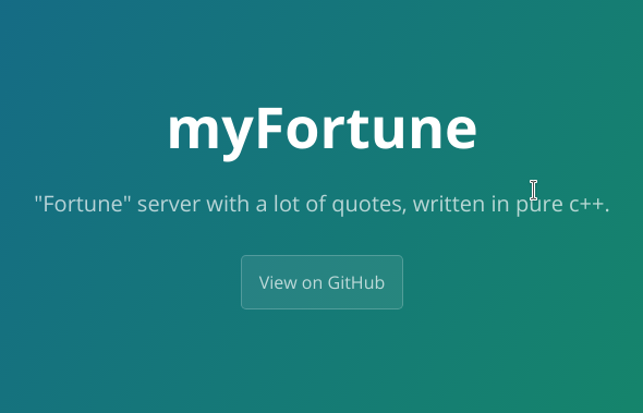 GitHub - felmur/myFortune: "Fortune" server with a lot of quotes ...