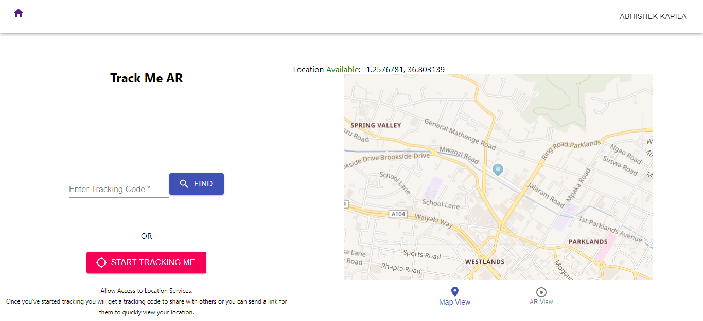 GitHub - akapila011/Track-Me-AR: Share your location with other trusted ...