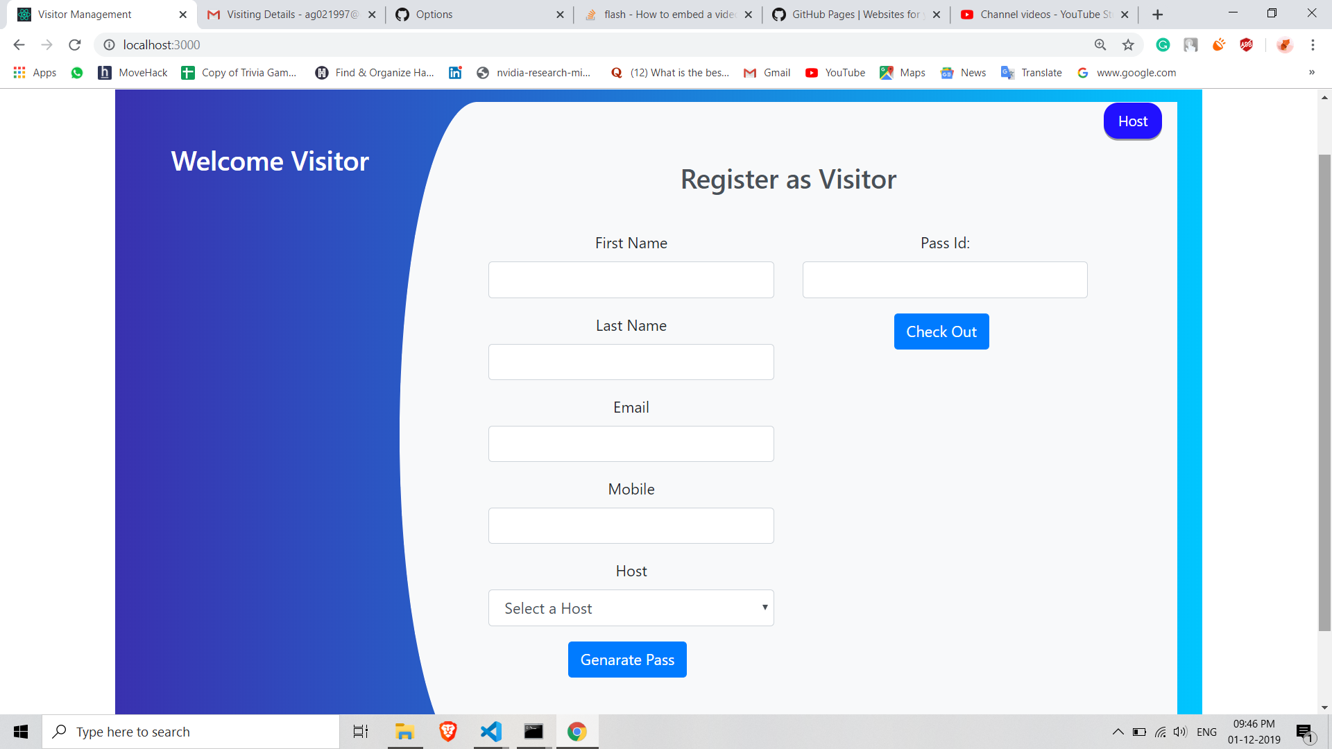 GitHub - rishu08/Visitor-Management: A web app for management of entry ...