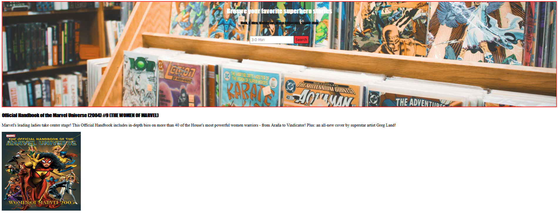 GitHub - chrimlino3/ComicsFinder: An app which allows the user to ...