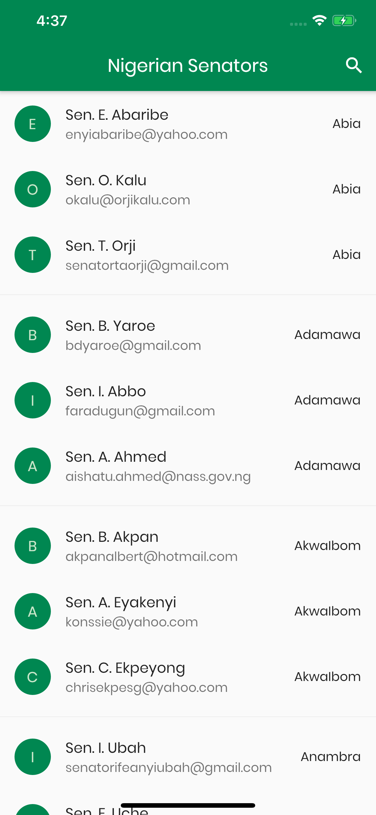 GitHub - lhamycodes/nigerian_senators: A flutter app that provides users with List of Nigerian ...