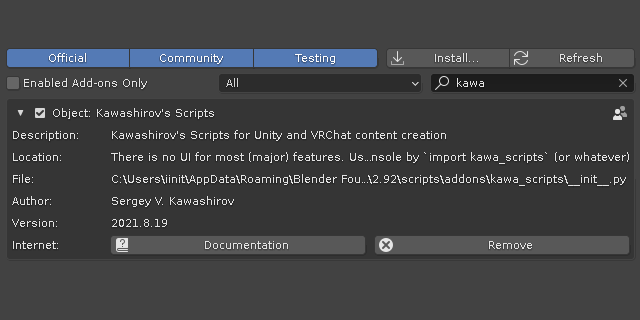 GitHub - kawashirov/kawa_scripts: Kawashirov's Scripts for Blender 2.80+ for Unity and VRChat ...