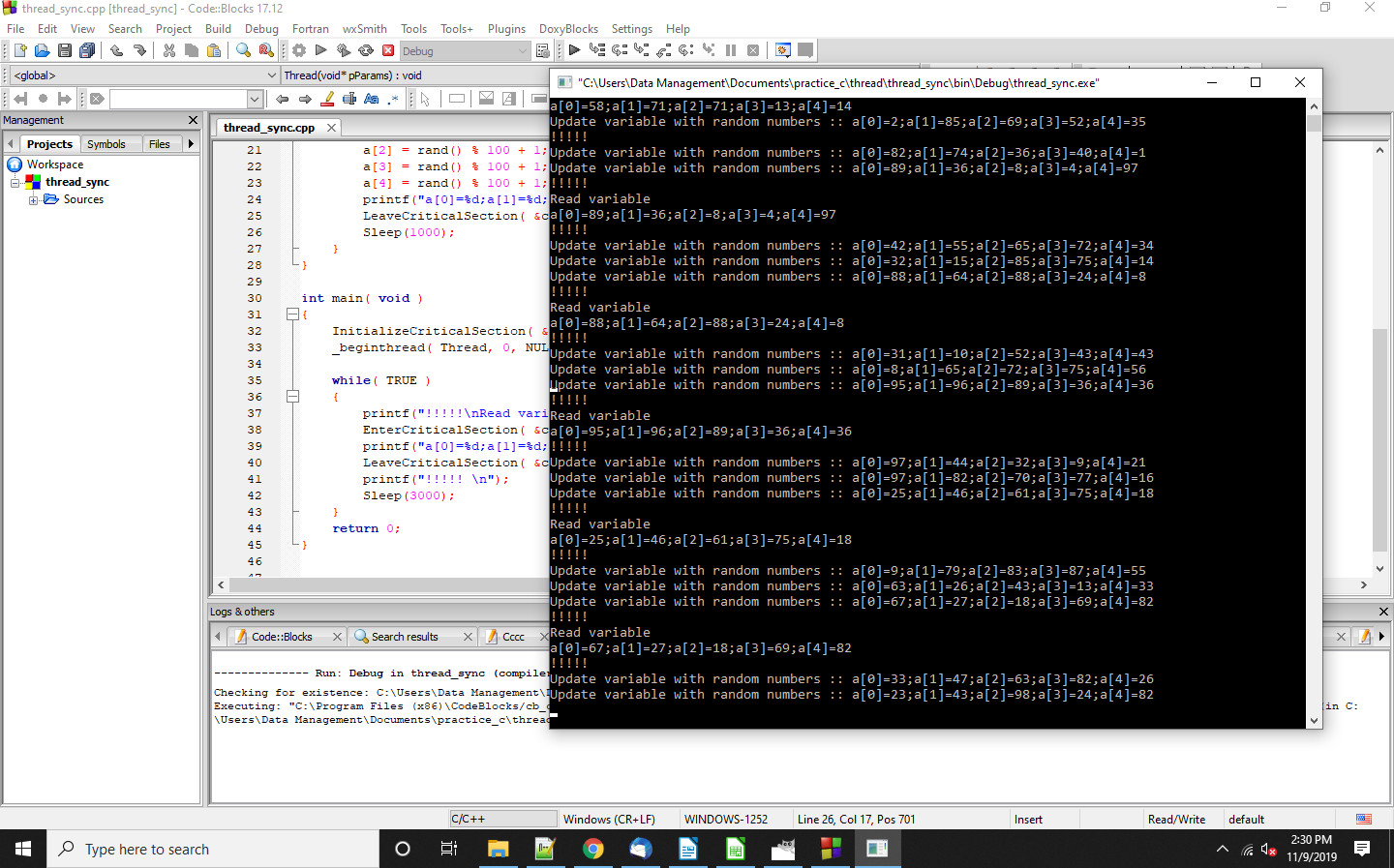 Github Michaelpatrickmcguirejr Winthreads Criticalsection Synchronization Controlling Thread