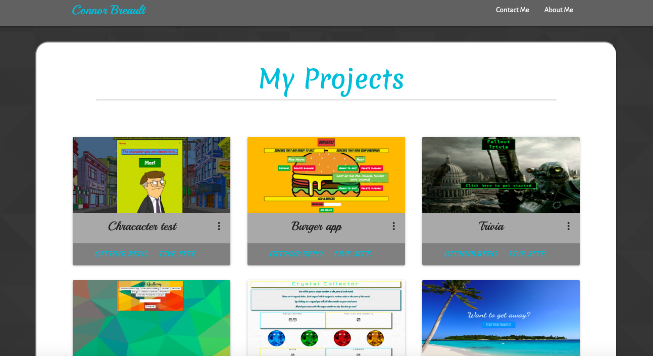 GitHub - connorbreault/Portfolio: My current Portfolio