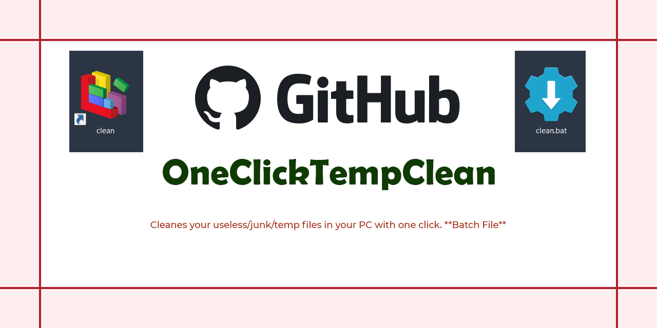GitHub - siddsarkar/one-click-temp-clean: Free up space of your Windows ...