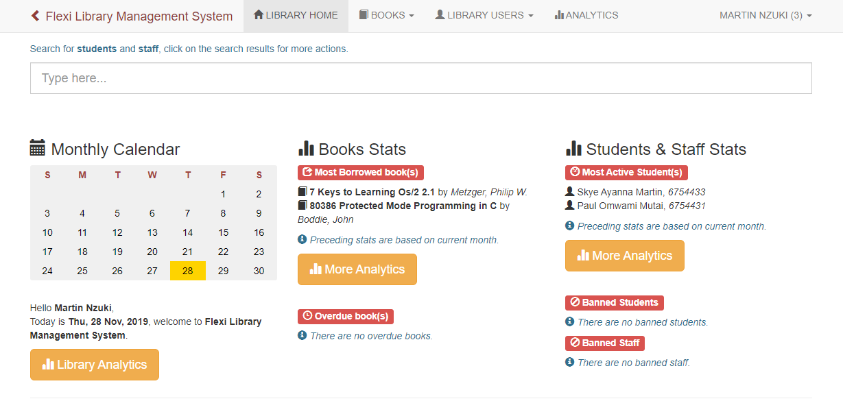 GitHub - nzuqi/flexi-library-management-system: A PHP Library ...