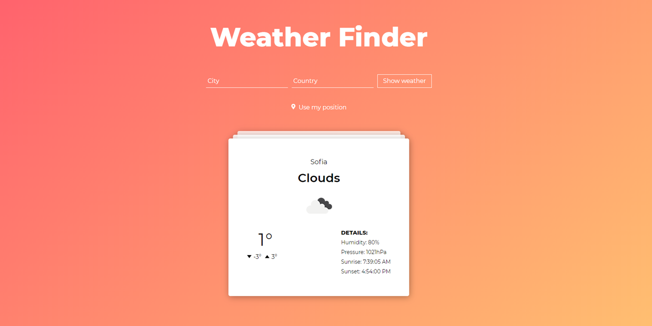 GitHub - NellyKostadinova/weather-finder