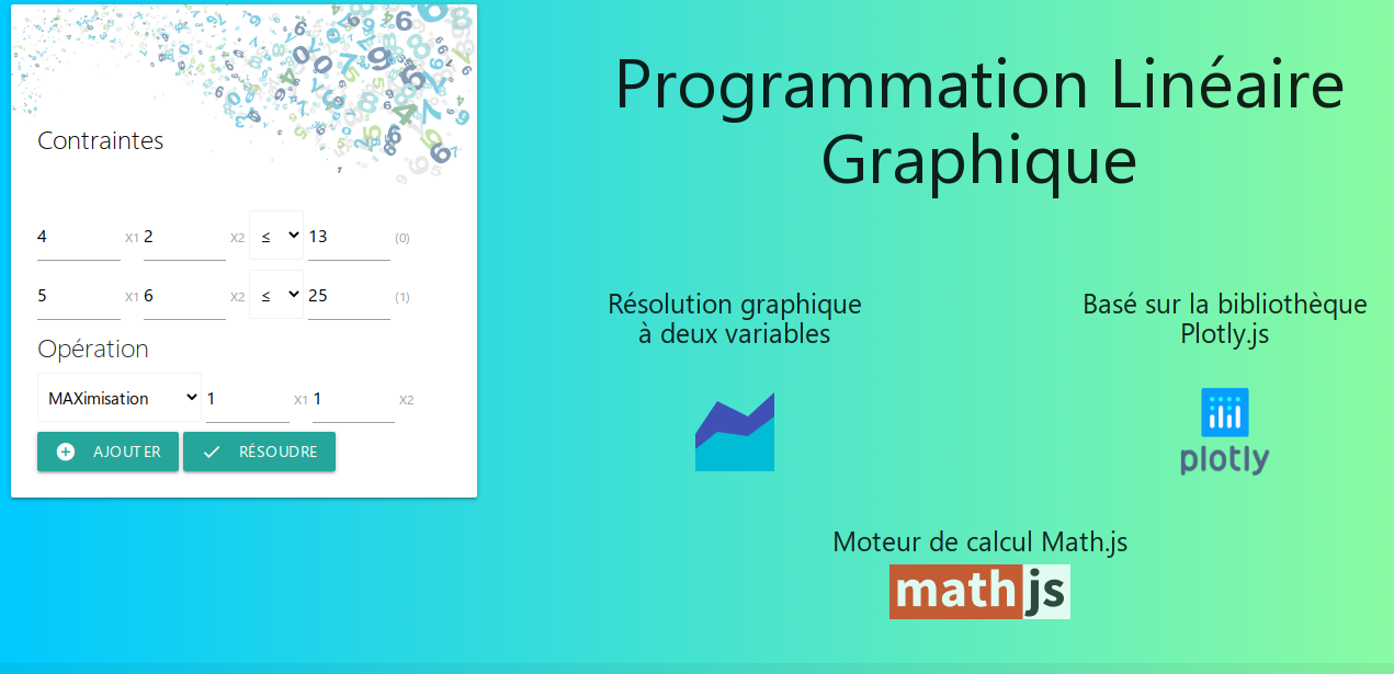 GitHub - alphonse-rms/pl-graphique: Programmation Linéaire Graphique en JS