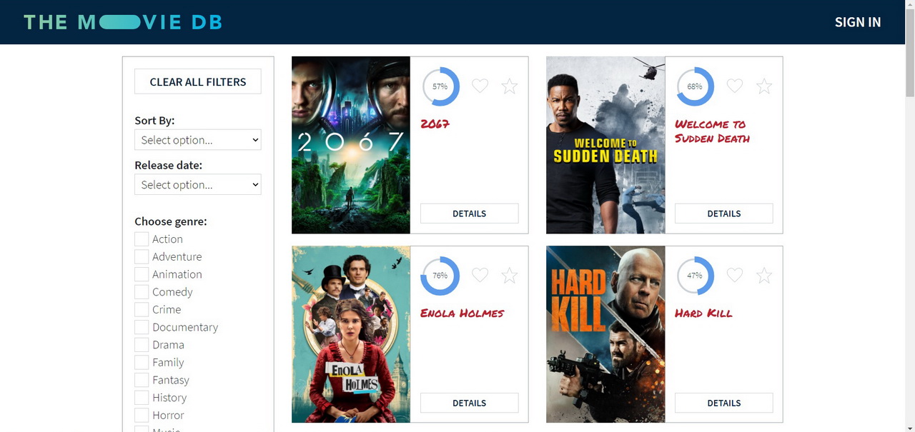 GitHub - boobzzz/movies: Movie DB in React/Redux