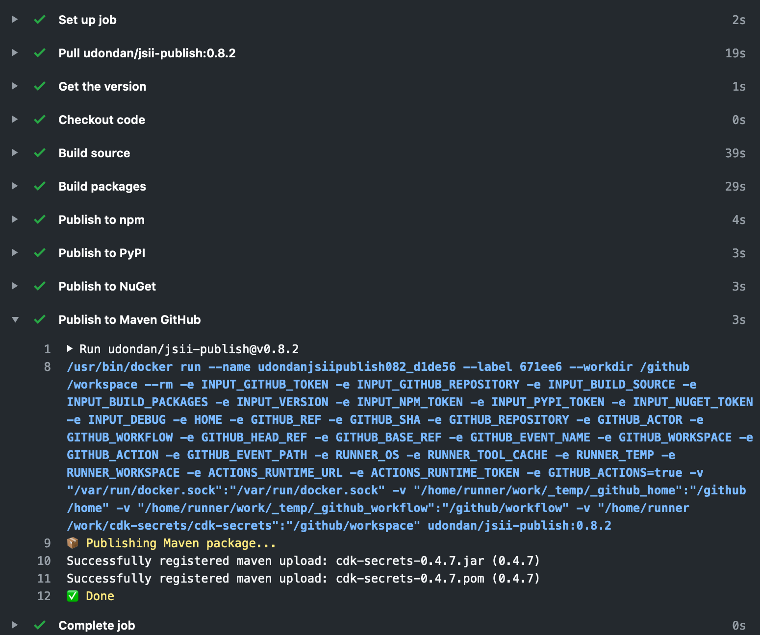 GitHub - udondan/jsii-publish: Dockerfile and Github action for publishing JSII packages