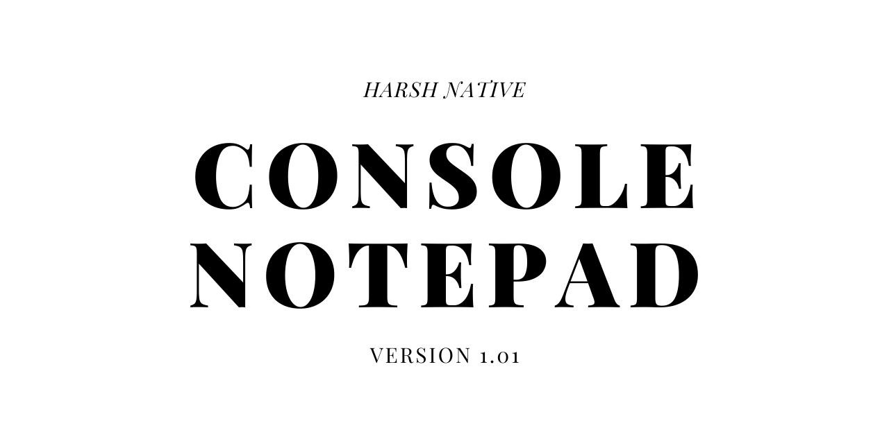 GitHub - harshnative/Console_Notepad: a simple console based notepad for the tech savei peoples