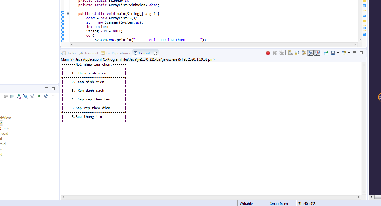 GitHub - huytuong010101/QuanLiSinhVienConsoleOPP_Java: Chương trình ...