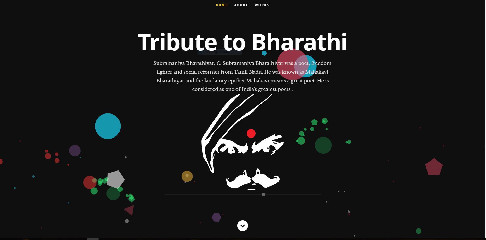 GitHub - Femina/tribute-to-bharathi: It's because of the abundance of heart