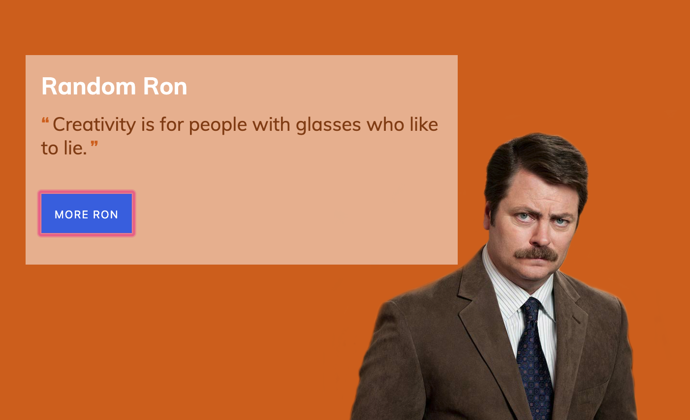 GitHub - letioneill/random-ron: Display a random Ron Swanson quote ...